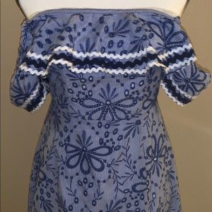 Red Carter | Dresses | New Red Carter Blue Embroidered Dress | Poshmark